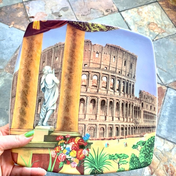 Kitchen | Italian Ceramic Plate Roman Colosseum To Display Or Use For ...